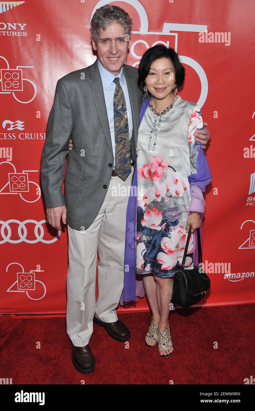 (R-L) Elizabeth Sung and Husband at CAPE's 25th Anniversary Gala held ...