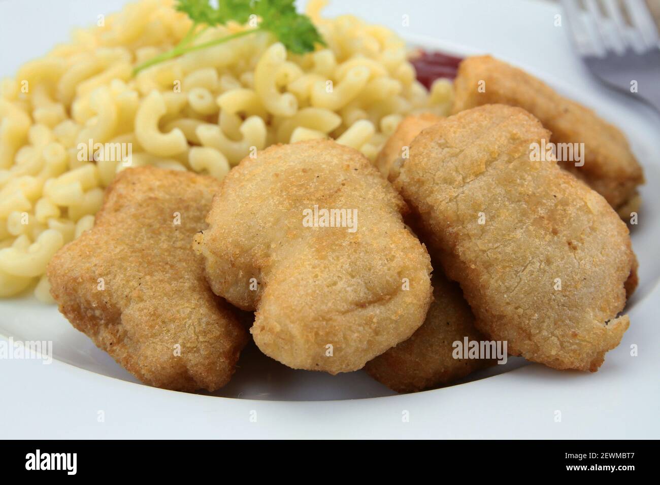 pasta and nuggets Stock Photo - Alamy