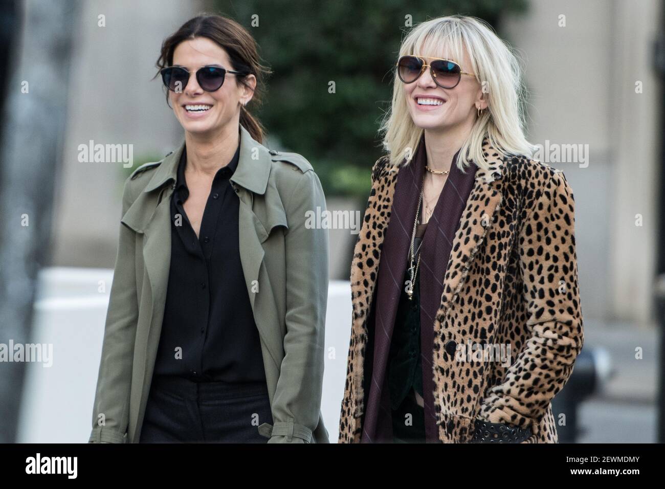 Sandra Bullock, Cate Blanchett, on the film set of 'Ocean's 8' on the ...