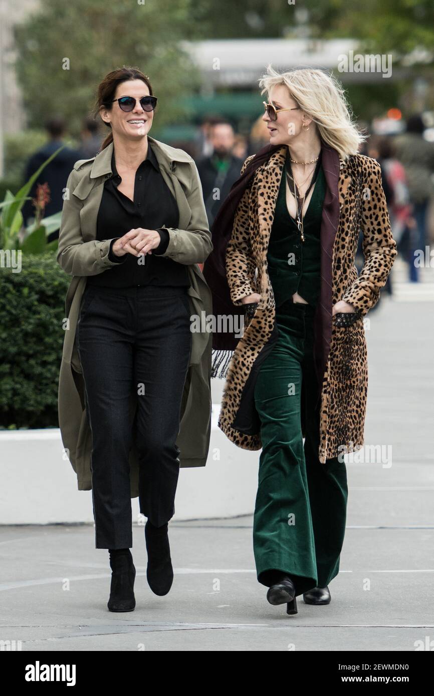 Sandra Bullock, Cate Blanchett, on the film set of 'Ocean's 8' on the ...