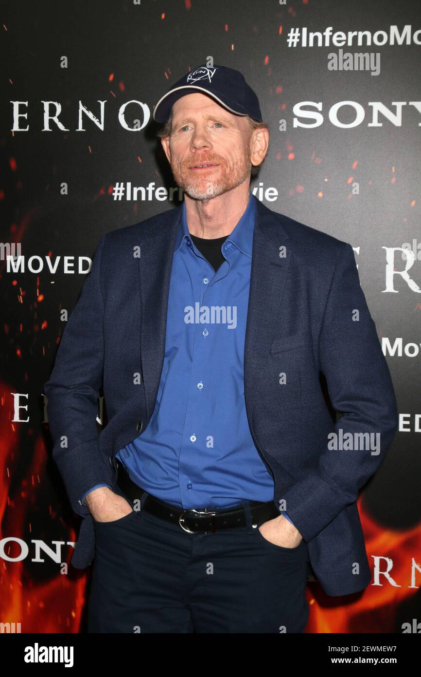 Ron Howard at the "Inferno" Los Angeles Premiere at the DGA in Los ...