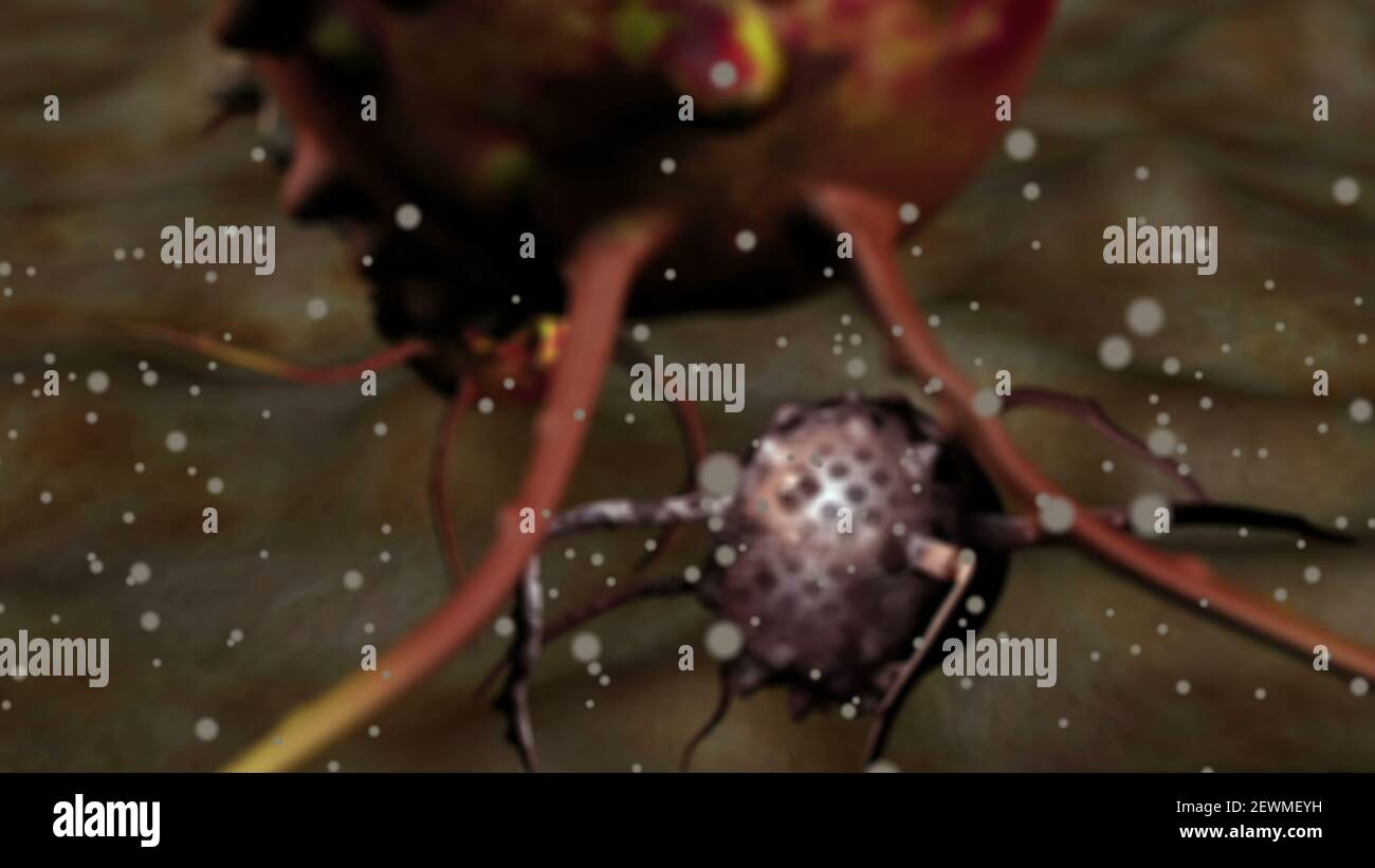 3D illustration - Concept of Cancer Cell in human body Stock Photo - Alamy