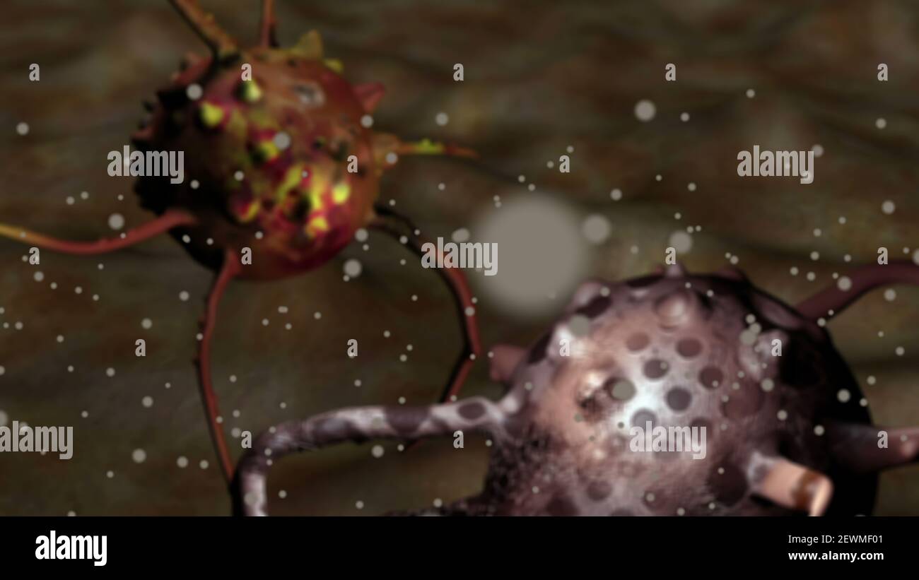 3D illustration - Concept of Cancer Cell in human body Stock Photo - Alamy