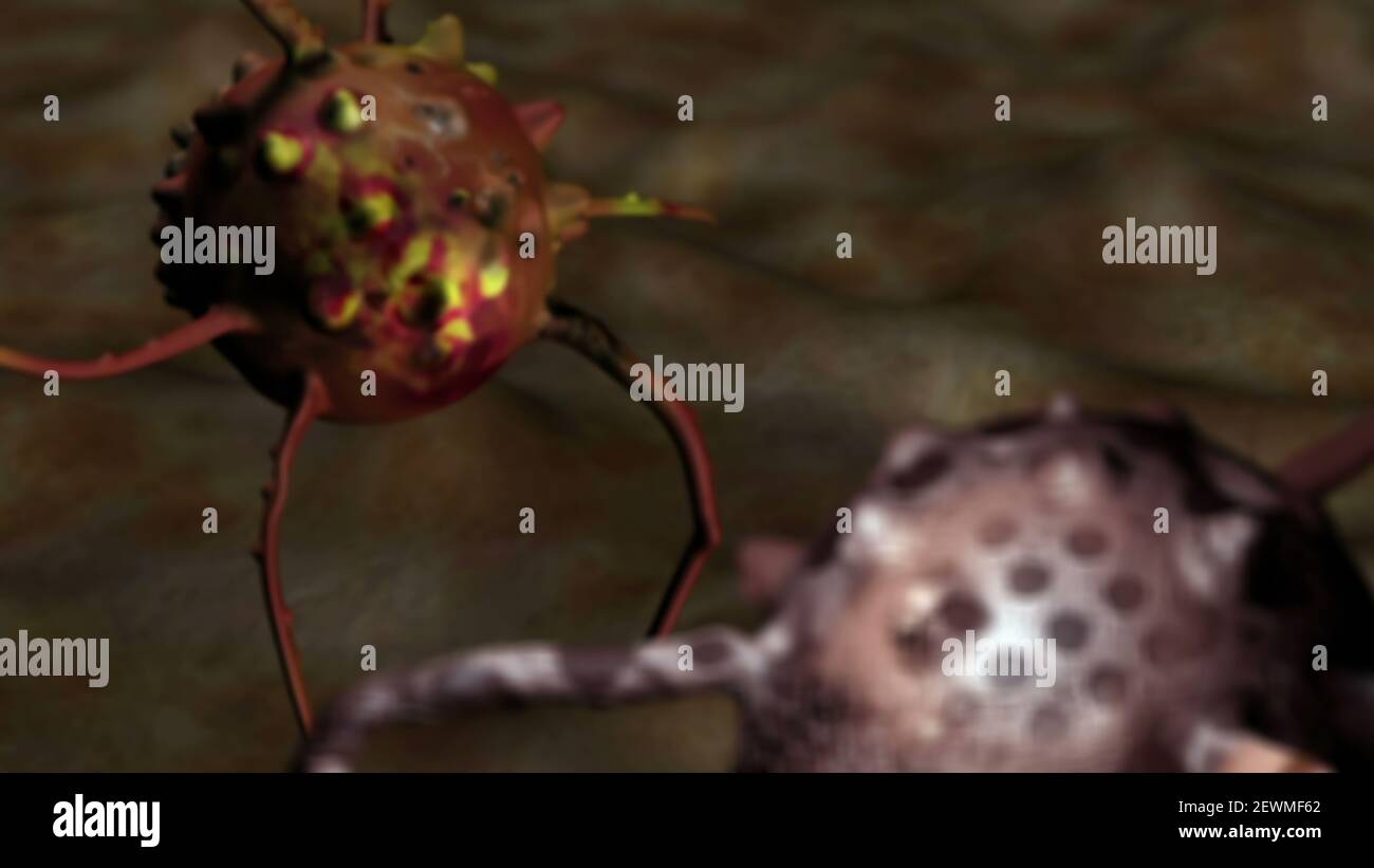 3D illustration - Concept of Cancer Cell in human body Stock Photo - Alamy