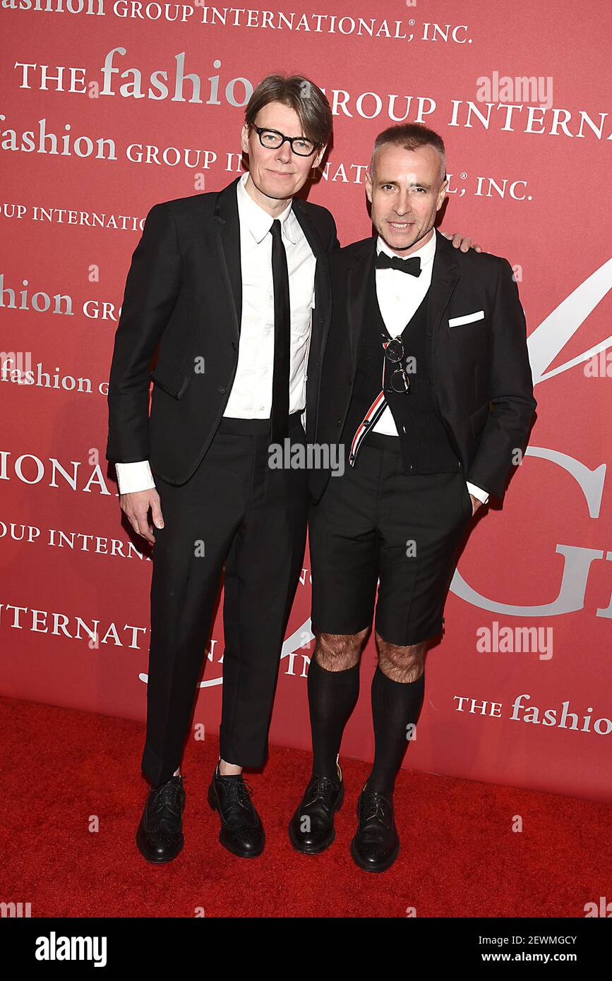Andrew Bolton and Thom Browne attend The Fashion Group International ...
