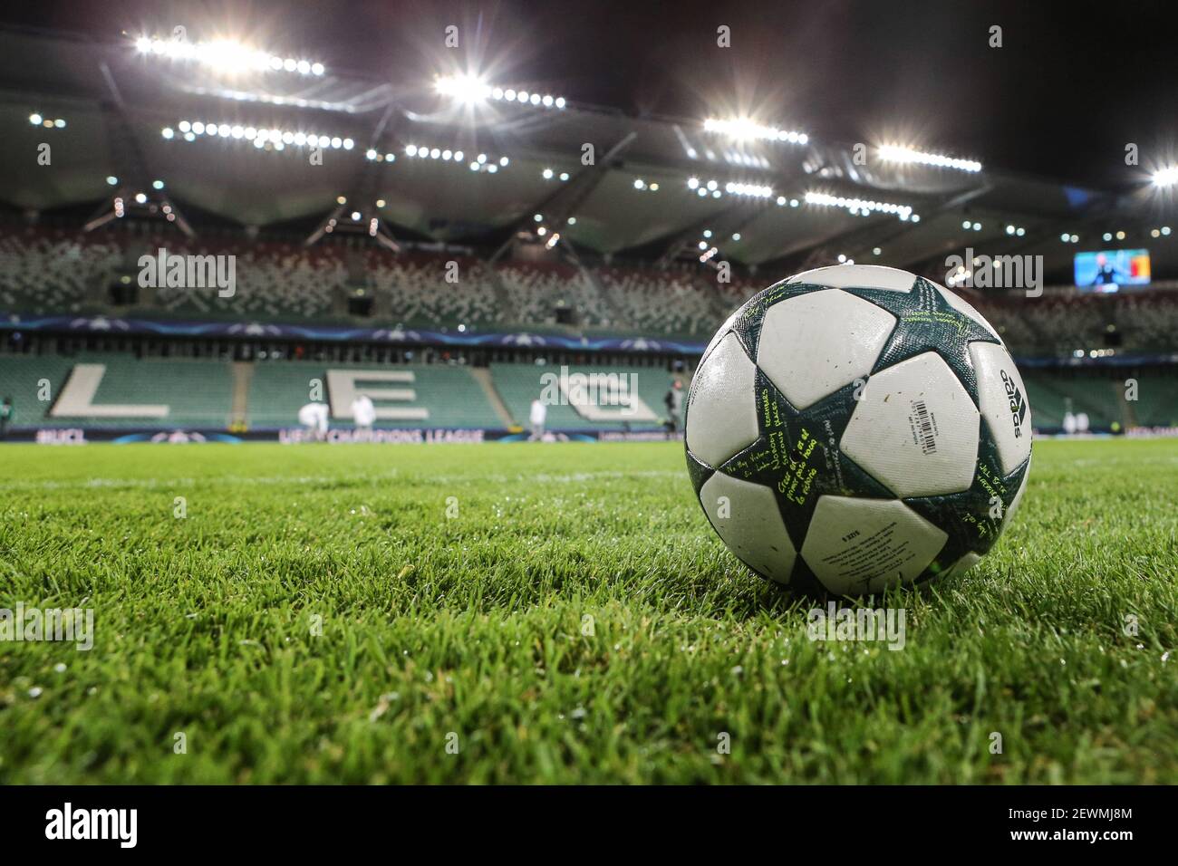 Empty stadium, Legia Warsaw- Real Madrid, UEFA Champions League, fot ...