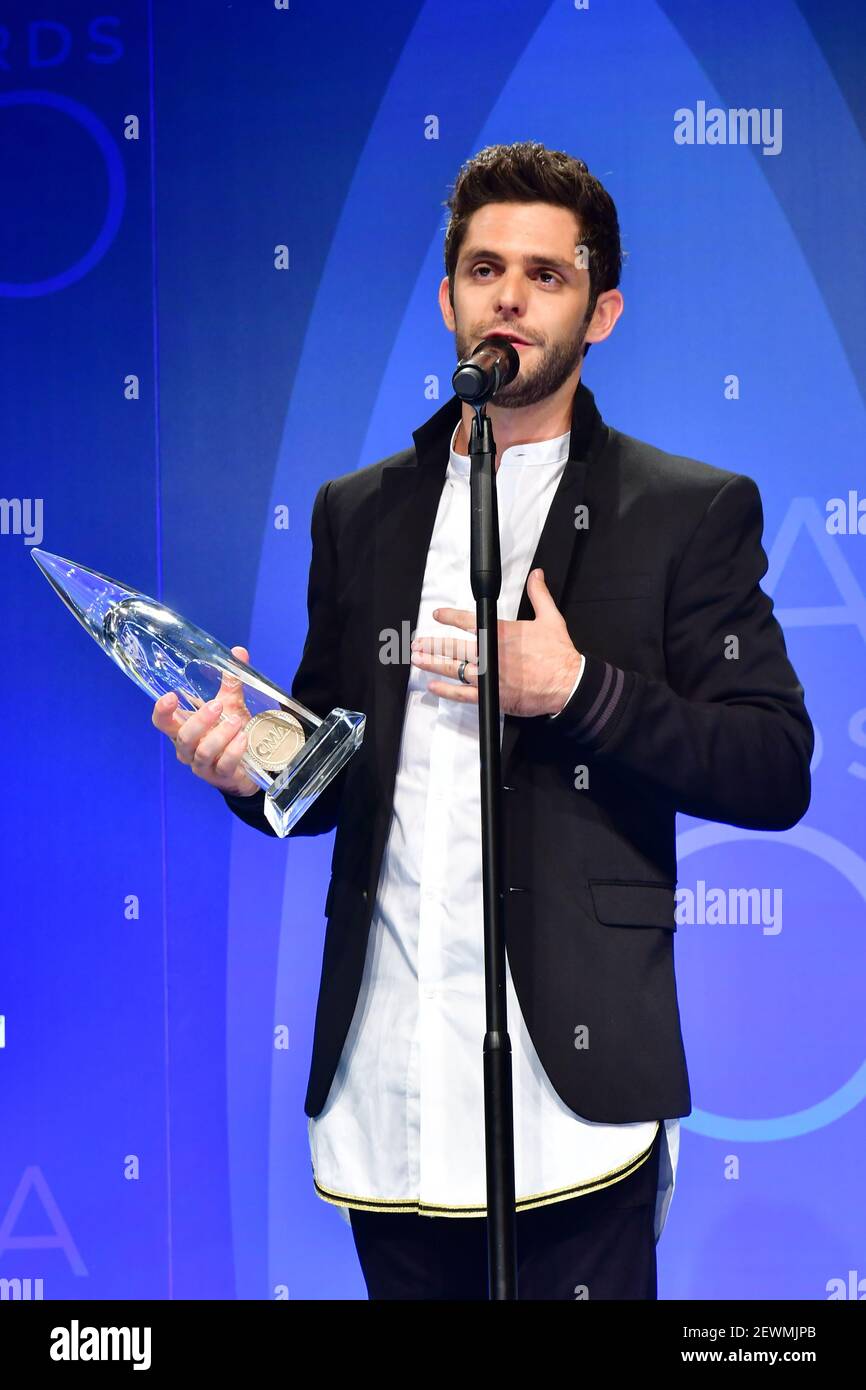 02 November 2016 - Nashville, Tennessee - Thomas Rhett. 50th Annual CMA ...