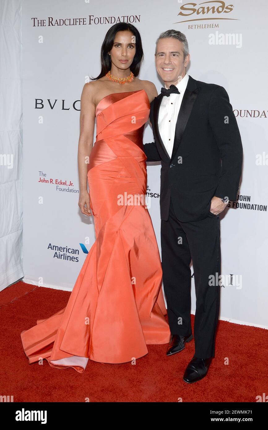 (L-R) TV Personality Padma Lakshmi and Andy Cohen attend the Elton John ...