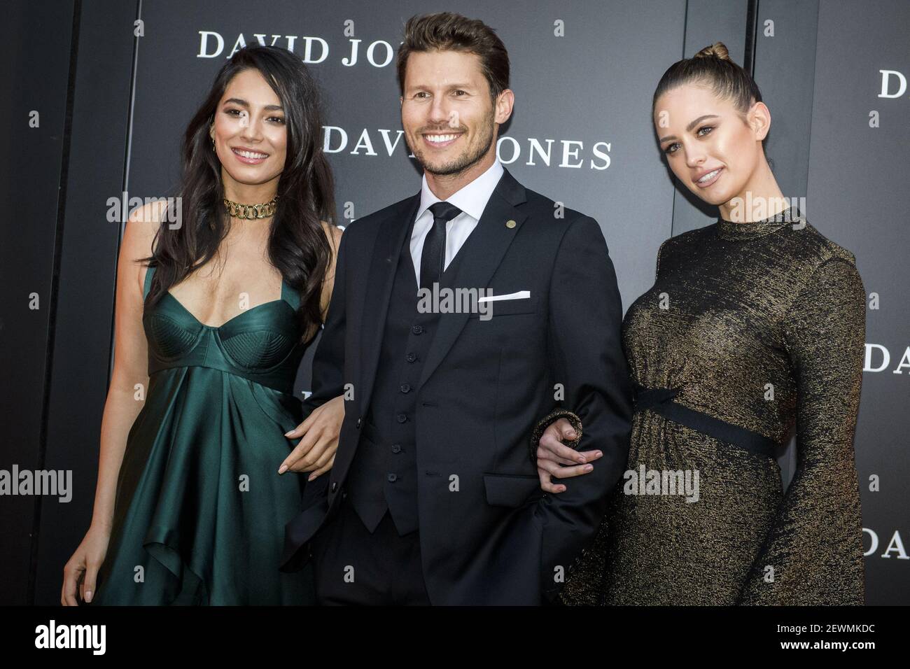 David Jones Ambassadors (L-R) Jessica Gomes, Jason Dundas and Jesinta ...