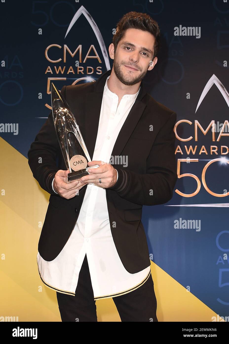 NASHVILLE, TN - NOVEMBER 2: Thomas Rhett in the press room at the 50th ...