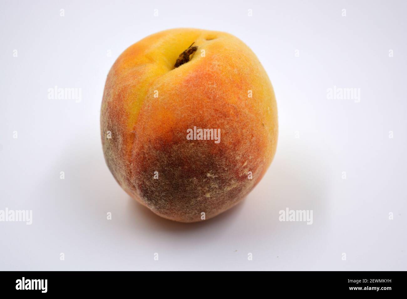 Tasty and useful fresh fruits, ripe red and orange peaches with a terry ...