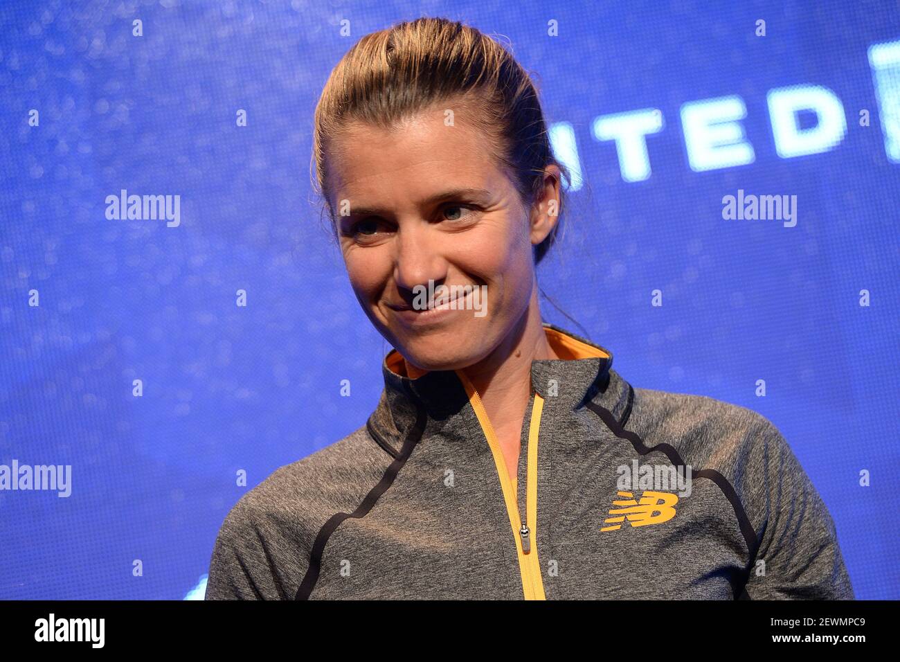 U.S. women's marathon runner Kim Conley attends the 2016 TCS New York ...