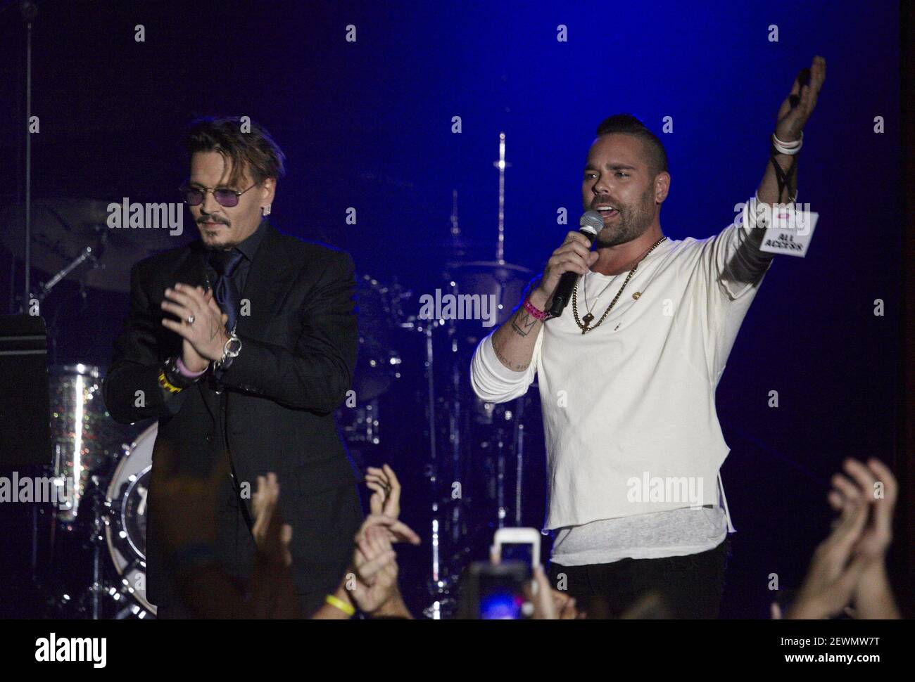 Johnny Depp and Kyle Stefanski at the Rhonda's Kiss benefit concert at ...