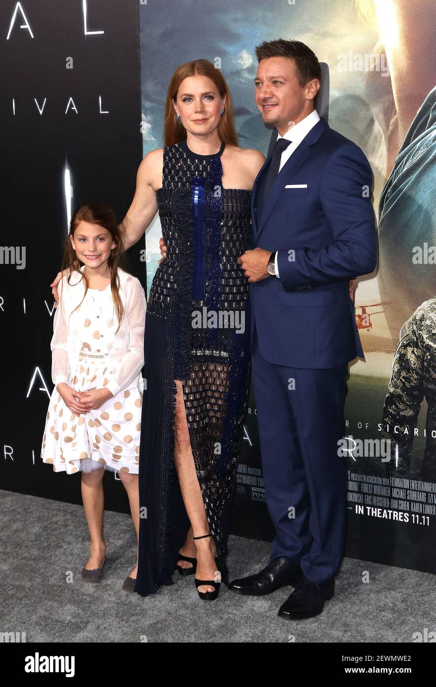 Abigail Pniowsky, Amy Adams and Jeremy Renner at Los Angeles Premiere ...