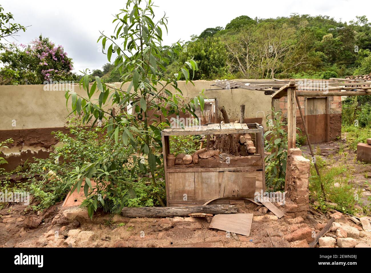 Paracatu (MG), Brazil, on November 4, 2016, one year after the dam ...