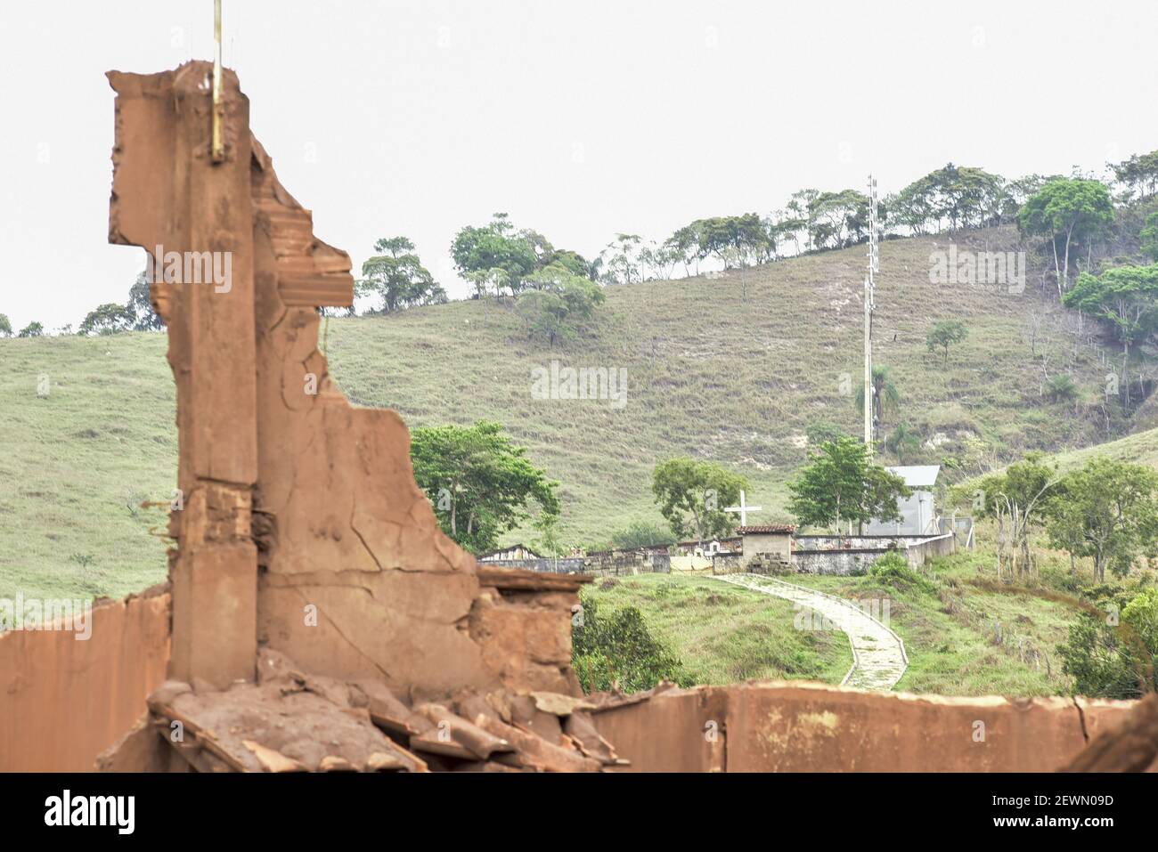 Paracatu (MG), Brazil, on November 4, 2016, one year after the dam ...