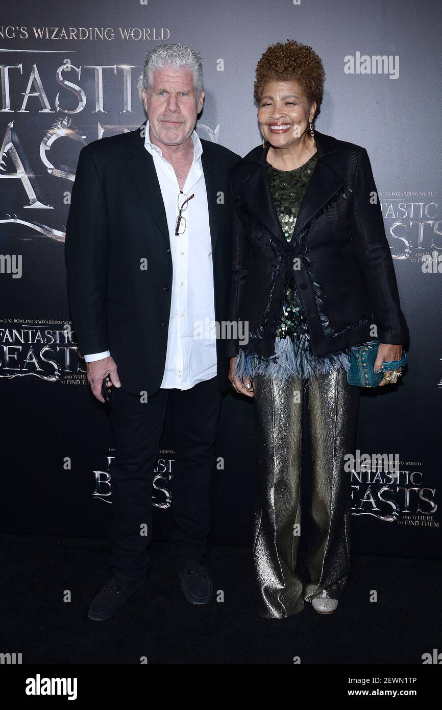 Actor Ron Perlman and Opal Perlman attend the 'Fantastic Beasts And ...