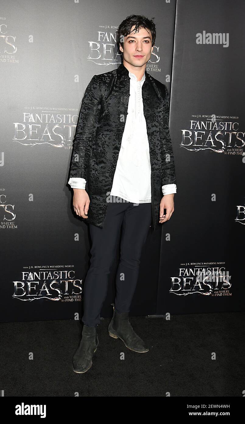 Ezra Miller attends the "Fantastic Beasts and Where to Find Them" World ...