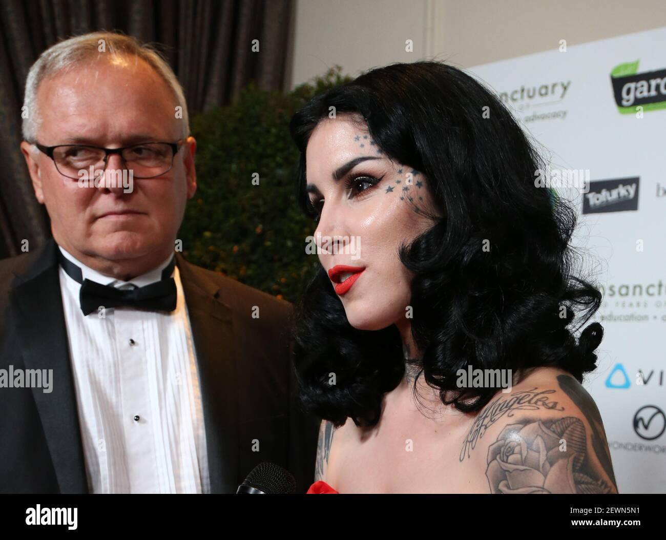 Kat Von D, Rene Drachenberg attending Farm Sanctuary's 30th Anniversary ...