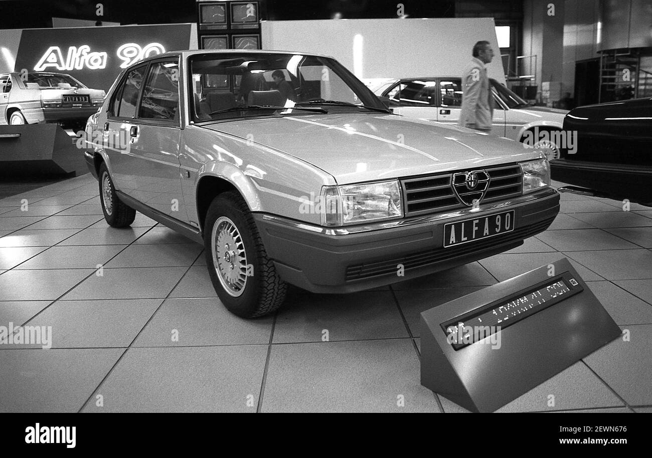 Alfa Romeo 90 at the Paris Auto Salon 1984 Stock Photo - Alamy