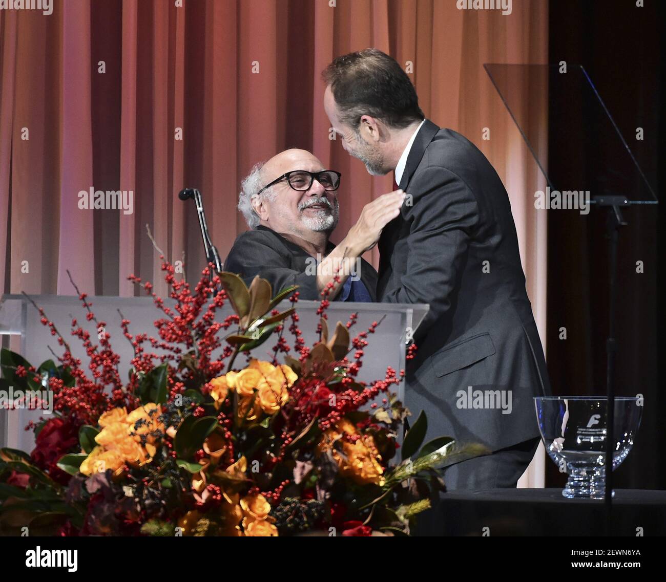Danny DeVito, left, and John Landgraf at the 40th Annual Gala Dinner to ...