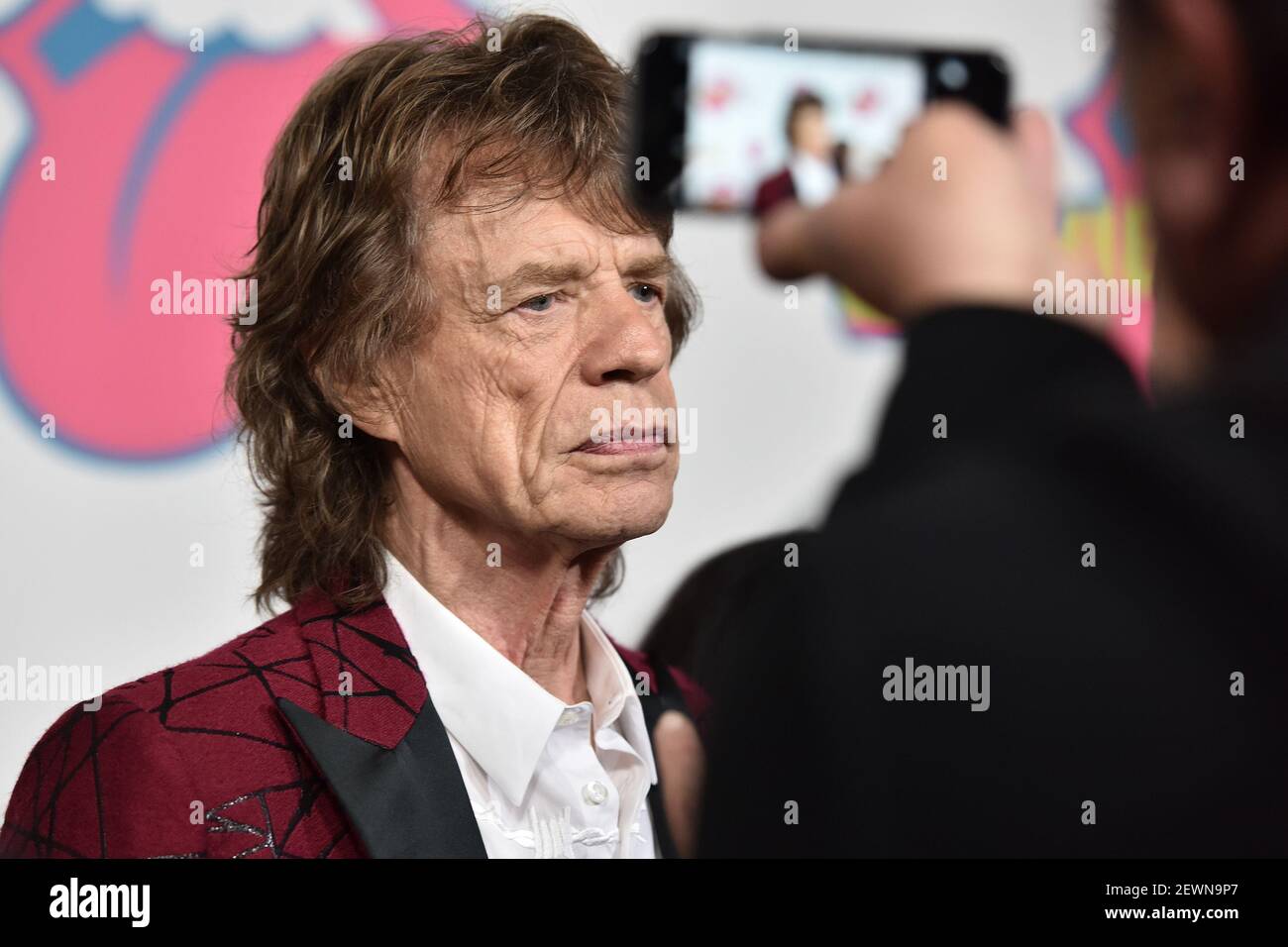 Mick Jagger, lead singer of the Rolling Stones, attends The Rolling ...
