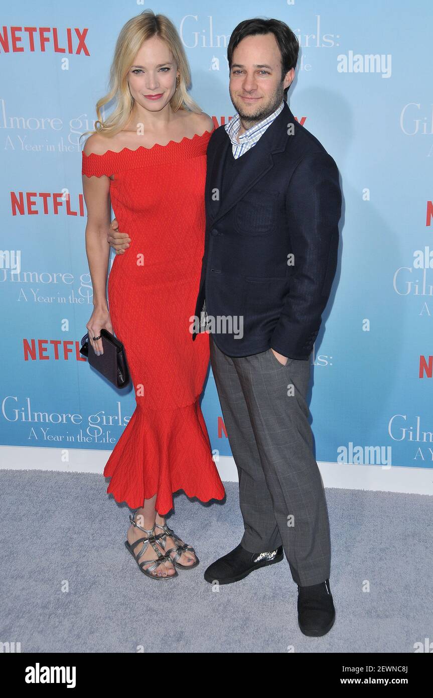 (R-L) Danny Strong and Guest arrives at Netflix's "Gilmore Girls: A ...
