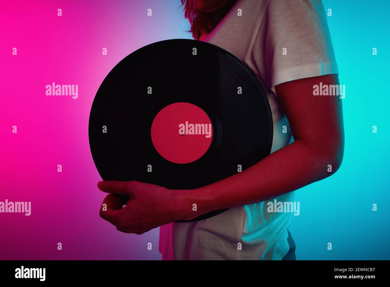 Neon light women dance party hi-res stock photography and images - Alamy