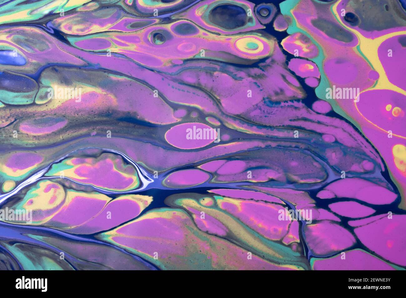 Abstract fluid art background blue, and purple colors. Liquid acrylic ...