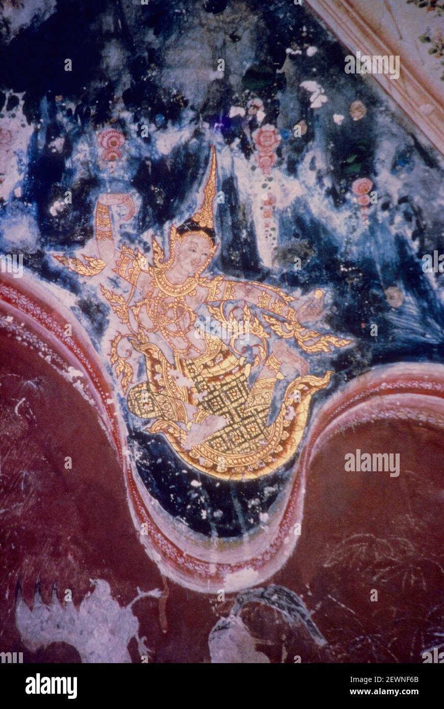 Manimekhala, the ocean Goddess painted by Khru Thong Yu, North wall ...
