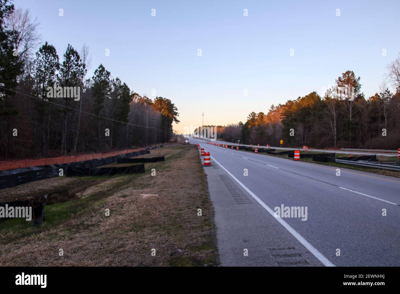 Traffic and increased speed limit fines at a road construction zone in ...