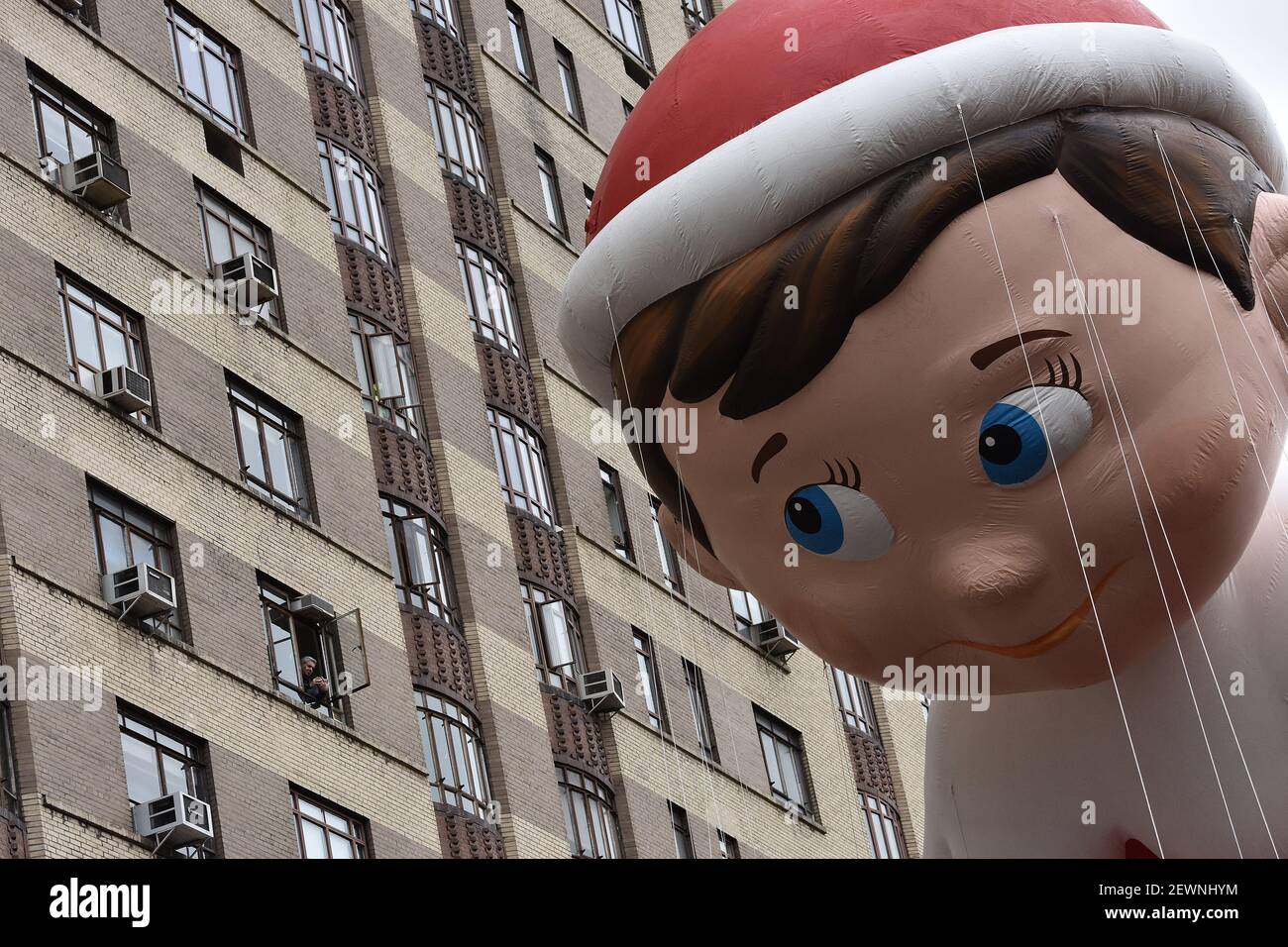 The Elf On A Shelf balloon makes its way down Central Park West during ...