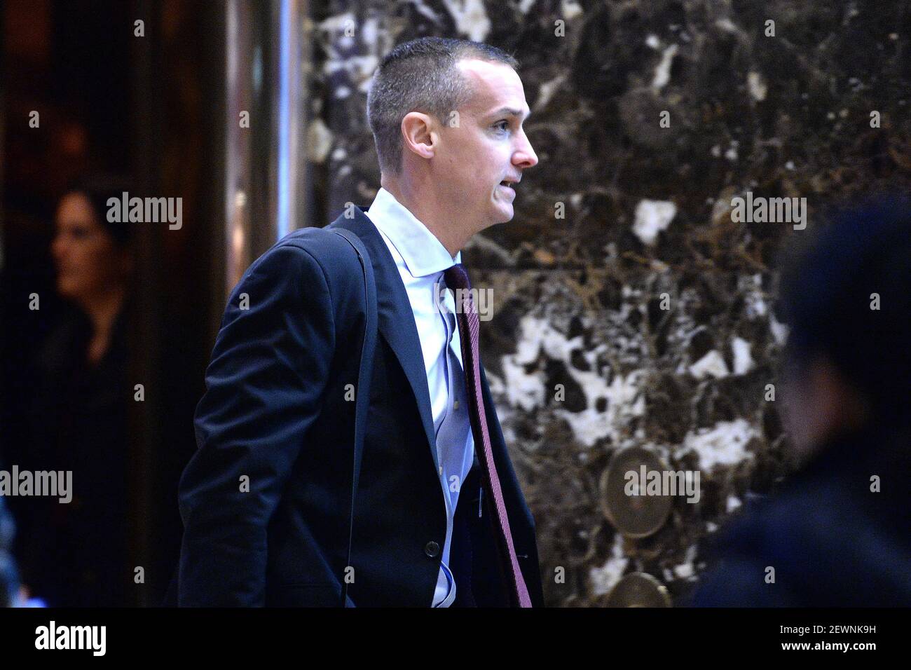 Corey Lewandowski, Political Campaigner, walks through the lobby of the ...