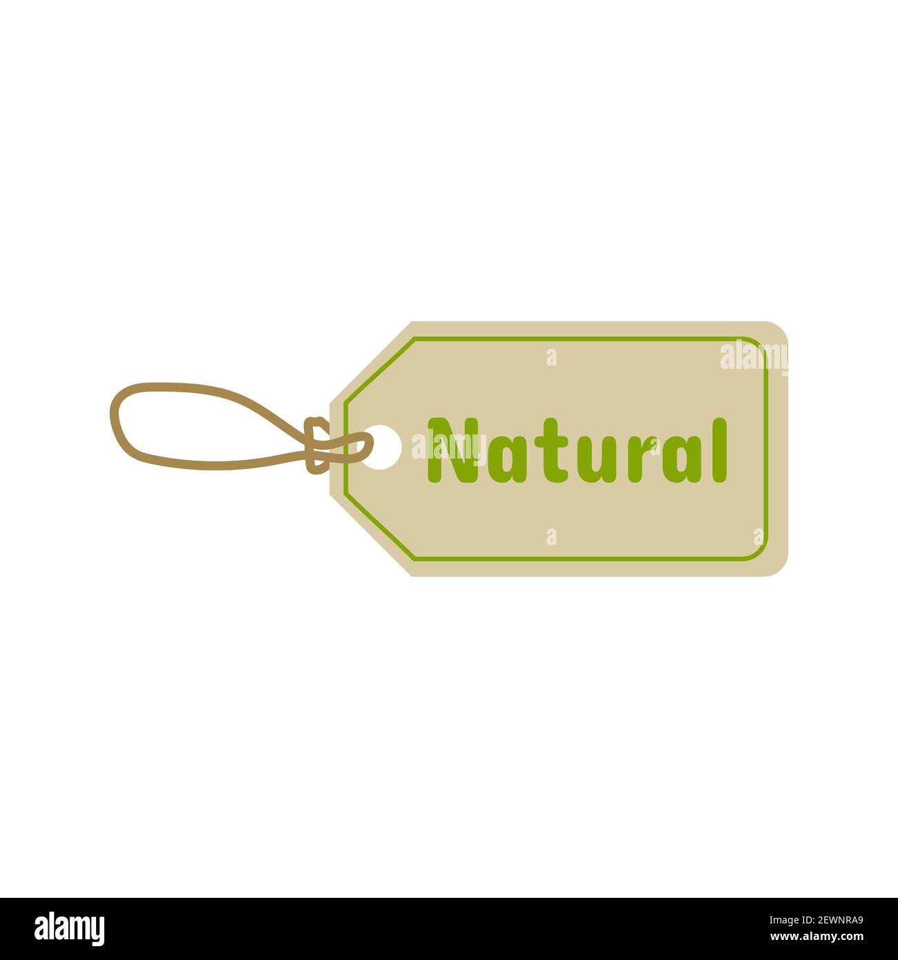 Label tag paper natural label isolated on white background Eco natural ...