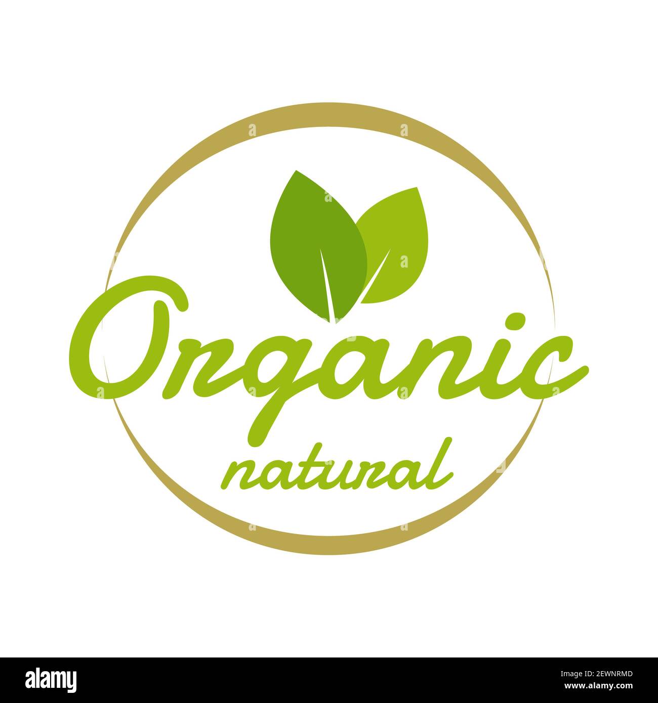 Leaf logo organic Label eco icon vector isolated background Stock Photo ...