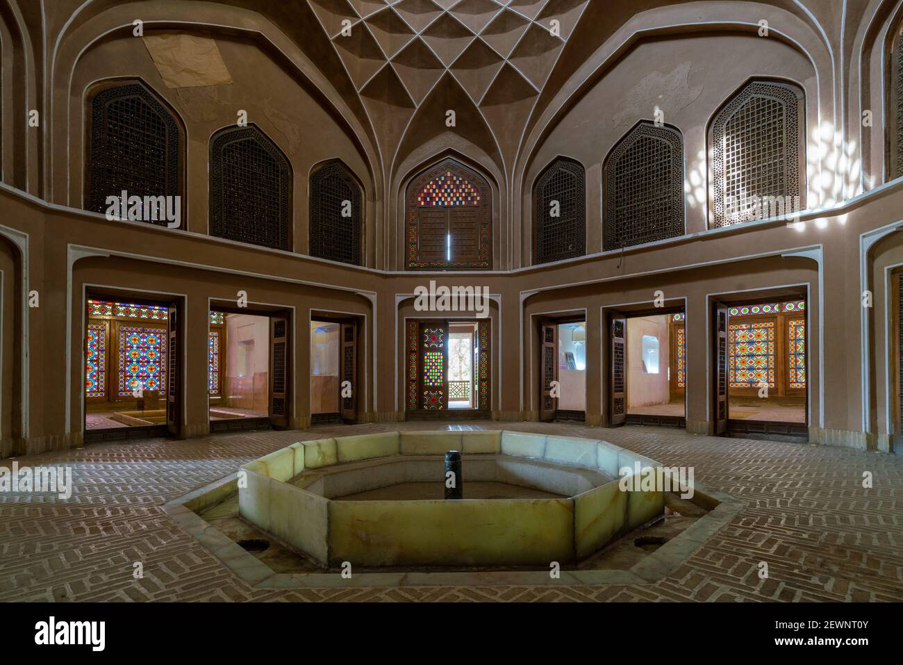 Yazd, Iran - 14.04.2019: Interior of the tallest wind tower of Iran in ...