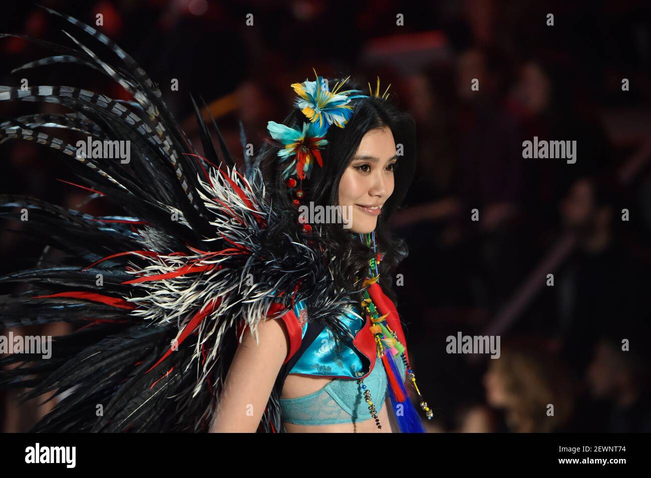 Model Ming Xi - Runway during the 2016 Victoria's Secret Fashion Show at the Grand Palais in ...