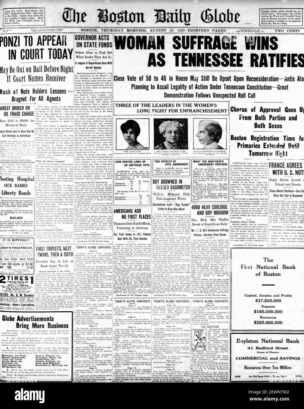 Boston daily globe Black and White Stock Photos & Images - Alamy