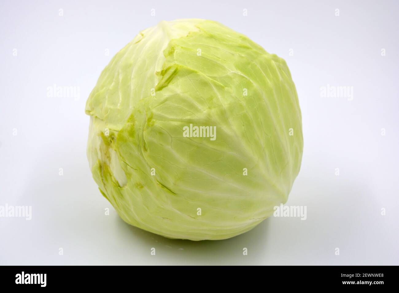 Fresh and healthy vegetables, a large swing of green blonde cabbage ...