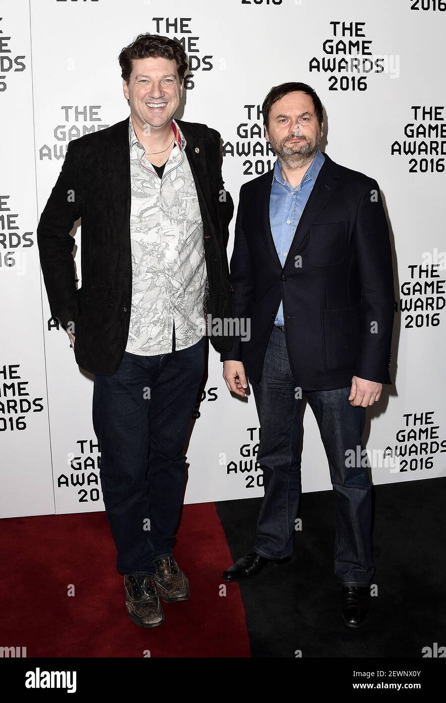 LOS ANGELES, CA - DECEMBER 1: Randy Pitchford (L) attends The Game ...