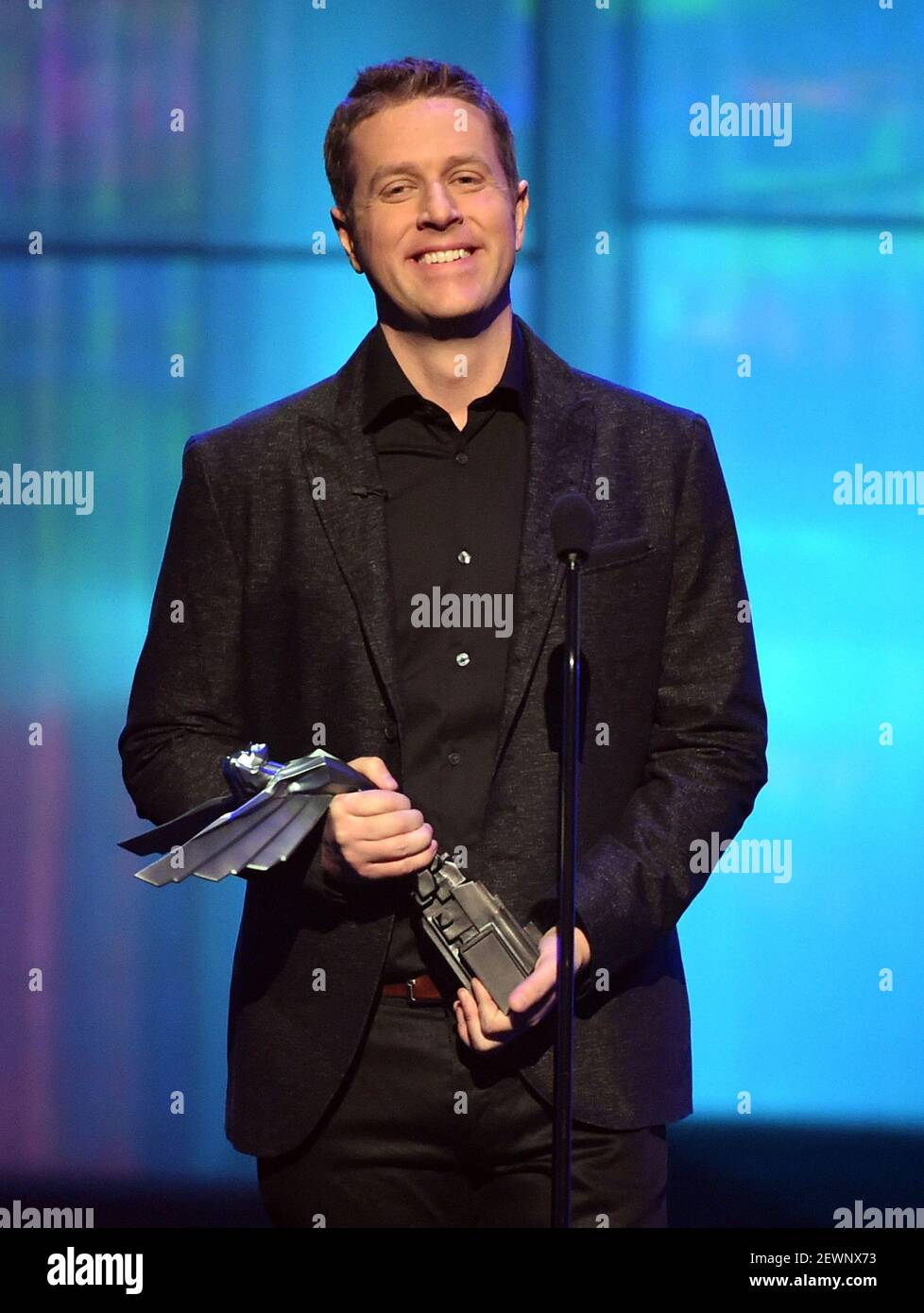 LOS ANGELES, CA - DECEMBER 1: Host Geoff Keighley onstage at The Game ...