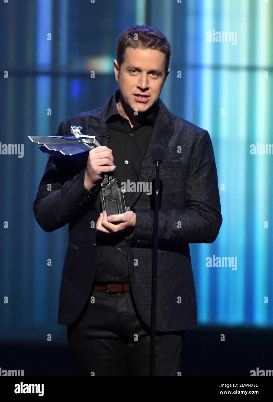 LOS ANGELES, CA - DECEMBER 1: Host Geoff Keighley onstage at The Game ...