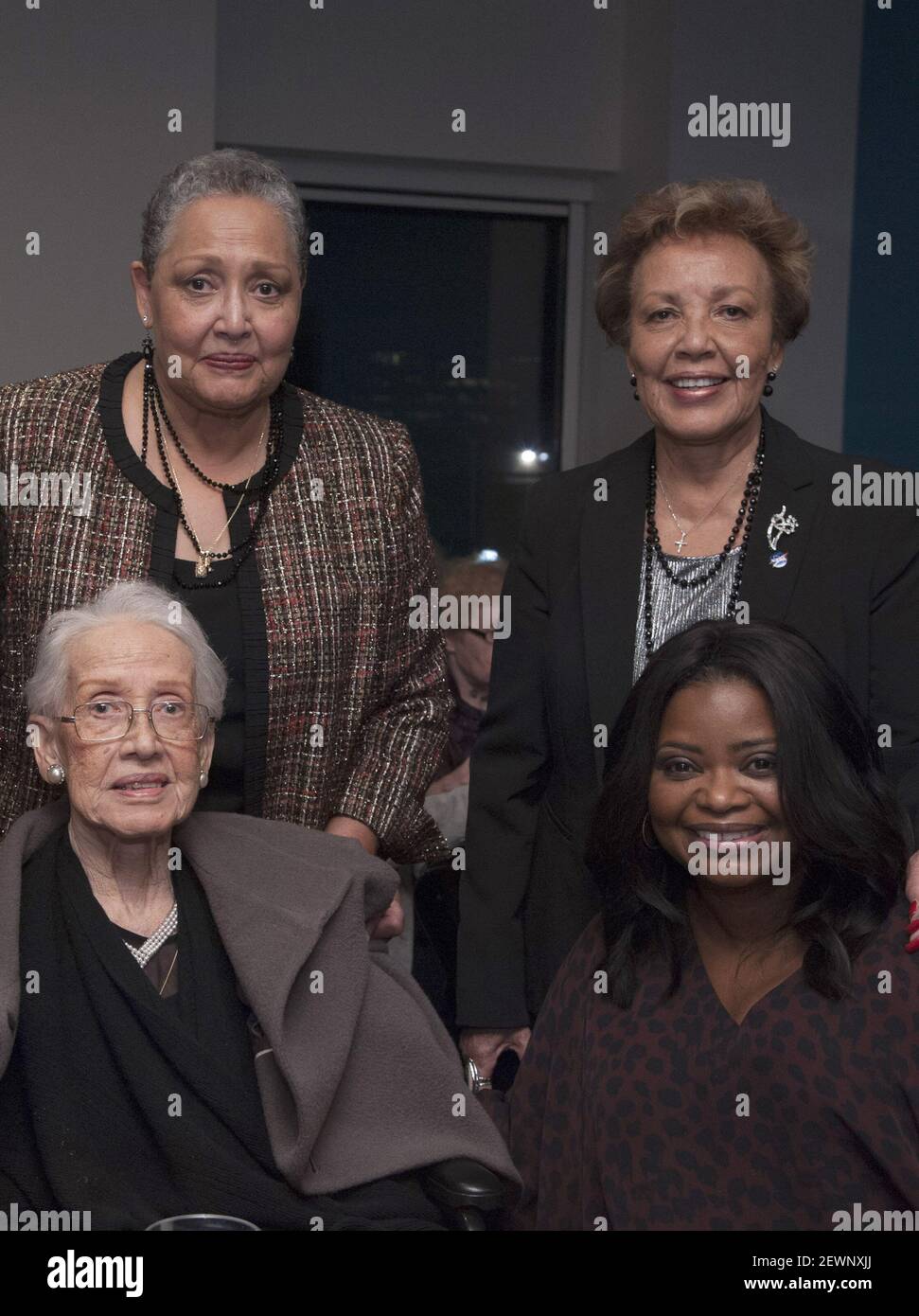HAMPTON, VA - DEC 1: Octavia Spencer and Katherine Johnson with family ...