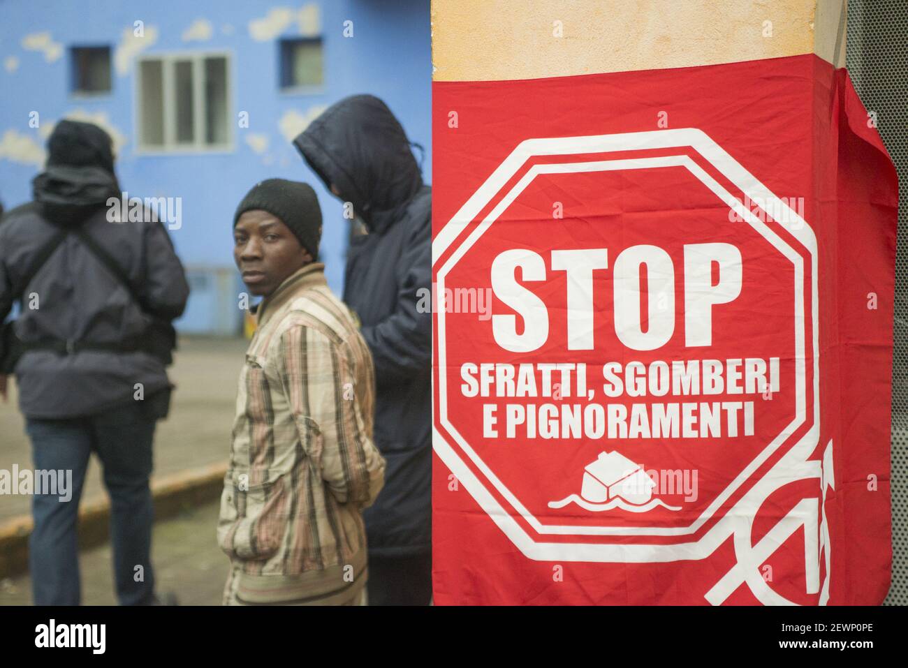 African migrants and refugees in the occupied residential buildings in ...