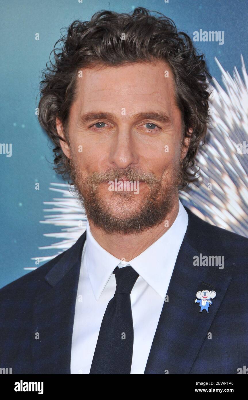 Matthew McConaughey arrives at Universal Pictures' "Sing" Premiere held ...