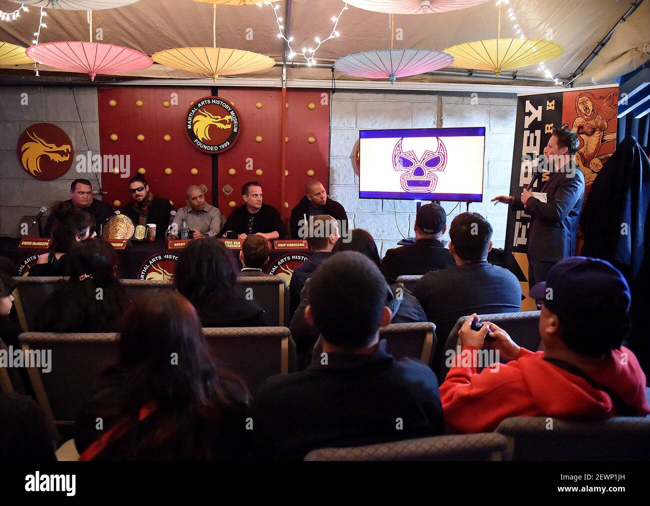 BURBANK, CA - DECEMBER 3: (L-R) Head Writer Chris DeJoseph, actors ...
