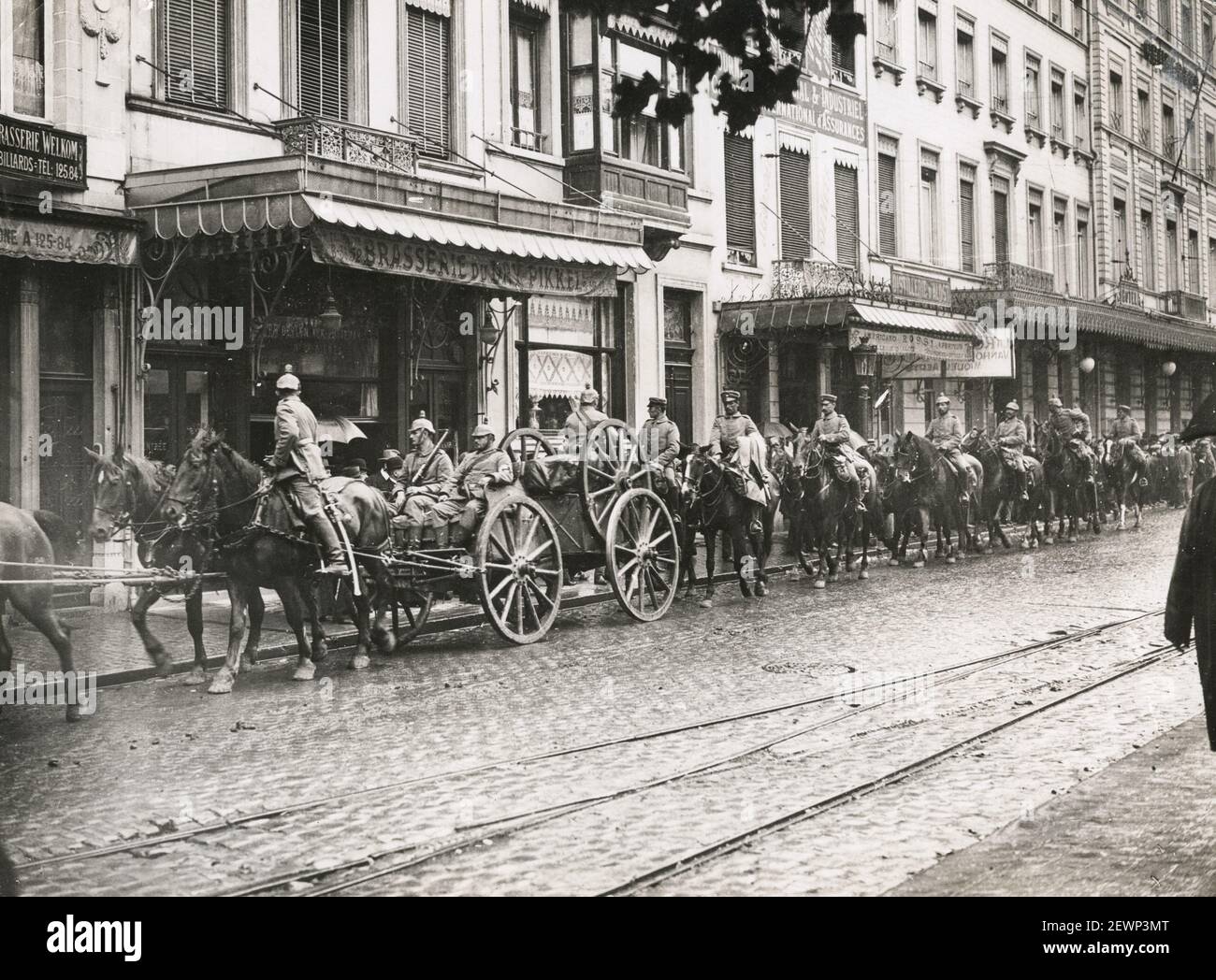 Vintage World War One photograph - WWI: German artillery, occupation of ...