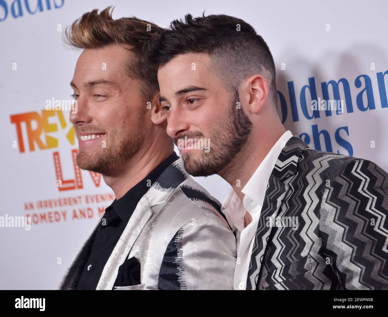 (L-R) Lance Bass and Michael Turchin arrives at The Trevor Project's ...