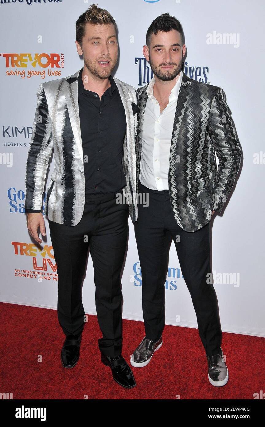(L-R) Lance Bass and Michael Turchin arrives at The Trevor Project's ...