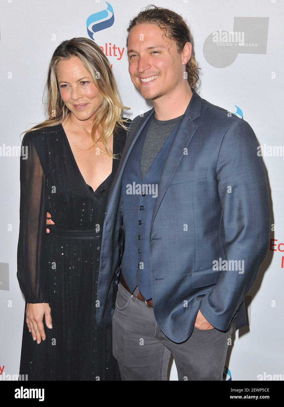 (L-R) Maria Bello and Elijah Allan-Blitz arrives at the Equality Now's ...